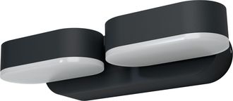 Osram ENDURA Style 2er-Set Mini-Spots in Dunkelgrau, LED-Outdoor-Wandleuchte mit 340&deg; drehbarem Kopf, IP44-Schutz, ideal f&uuml;r Eingangsbeleuchtung