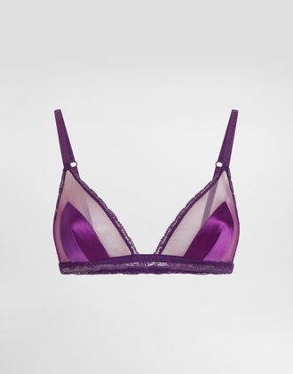 Dolce & Gabbana Bh Aus Satin Und Spitze - Frau Unterwäsche Violett 2