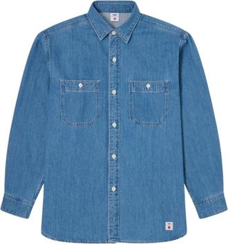 Edwin Homme, Chemises, Bleu, Taille: S Chemise de Travail en Denim &agrave; Manches Longues