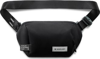 Heimplanet Transit Line Sling Pocket wetterfeste Bauchtasche mit lebenslanger Garantie in Schwarz 2L aus DYECOSHELL - Wandelbare Brusttasche für Damen und Herren