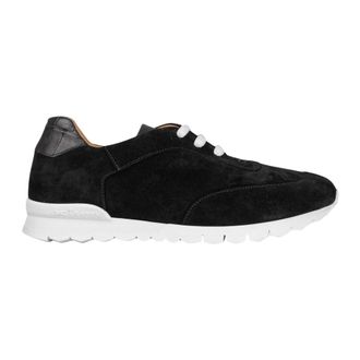 Kiton Homme, Chaussures, Noir, Taille: 42 1/2 EU Baskets en cuir su&egrave;de et crocodile