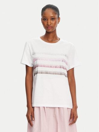 Marella T-Shirt Foglia 2515971042 Wei&szlig; Regular Fit