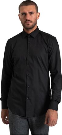 HUGO BOSS Homme, Chemises, Noir, Taille: 4XL Chemise en coton au design &eacute;l&eacute;gant
