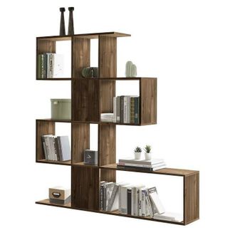 Miliboo Miliboo - Bibliothèque séparateur design finition bois noyer L139 cm como