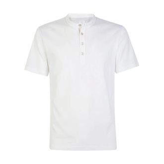 Eleventy Homme, Tops, Blanc, Taille: M T-shirt ras du cou en jersey de coton