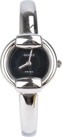 Gucci Uhr - Gucci Silver Tone Black Dial 1400L Women Watch - Gr. unisize - in Mehrfarbig - für Damen