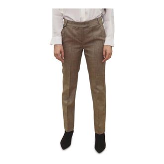 Marella Femme, Pantalons, Beige, Taille: 40 FR Prince de Galles Pantalon &agrave; Carreaux