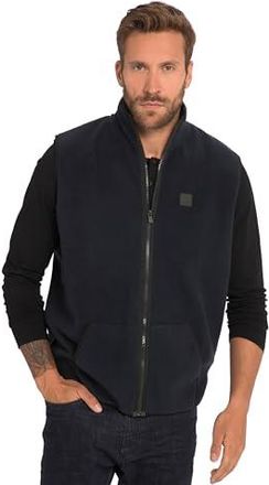 JP1880 Hommes Grandes tailles Gilet en polaire, col montant et poche kangourou, coupe ventre confort - jusquau 8 XL bleu marine 6XL 820899130-6XL