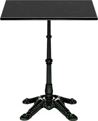 Blumfeldt Blumfeldt Table Bistrot En Marbre 60x60 cm, Plateau En Marbre V&eacute;ritable, Base En Fonte, R&eacute;sistant Aux Intemp&eacute;ries, Design Art Nouveau, Pour Int&eacute;rieur