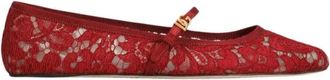 Dolce & Gabbana Femme, Chaussures, Rouge, Taille: 37 EU Ballerines en dentelle