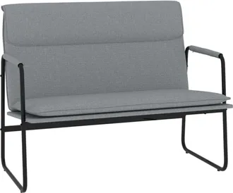 vidaXL Prolenta Premium Sitzbank Hellgrau 100x64x80 cm Stoff