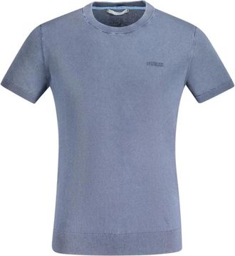 Guess Blu Baumwoll-T-Shirt - - Tops - Herren - Blau - XL