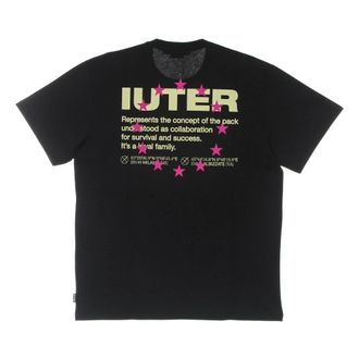 Iuter Iuter, Homme, Tops, Noir, Taille: L Tee-shirt Noir &agrave; Manches Courtes