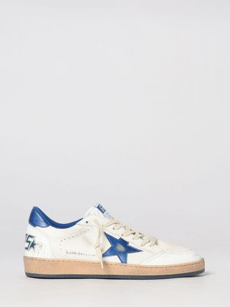 Golden Goose Baskets Ball Star en cuir avec effet us&eacute; et logo contrastant