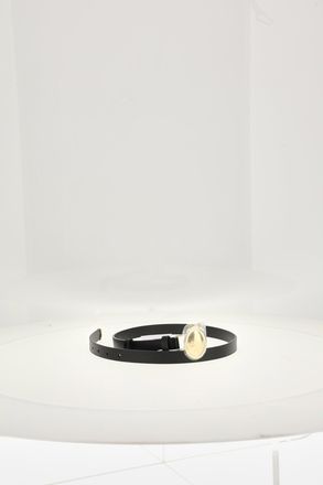 Dior Womens Leather Belt 30 Montaigne Black Calfskin