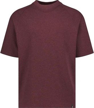 Boggi Milano Herren T-Shirt rot Stretch-Jersey meliert