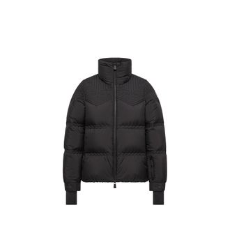 Moncler Moncler Anglins Leaf Embroidered Insulated Ski Jacket, Women, Black, Size: 00