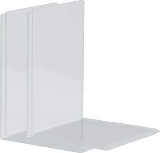 Maul Maul Buchstützen,Hochwertiges Acryl, 2 Stück (16 x 15 x 21 cm (2er Pack), glasklar)