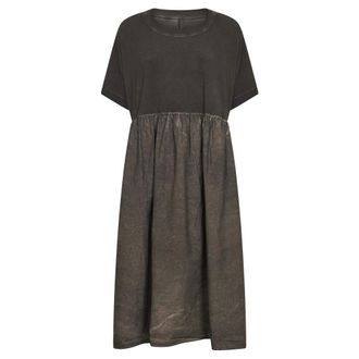 Uma Wang UMA Wang, Femme, Robes, Gris, Taille: 42 FR Robe Midi &agrave; Taille Fronc&eacute;e