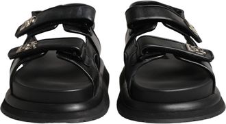 Dolce & Gabbana DG Logo Sandals - Black