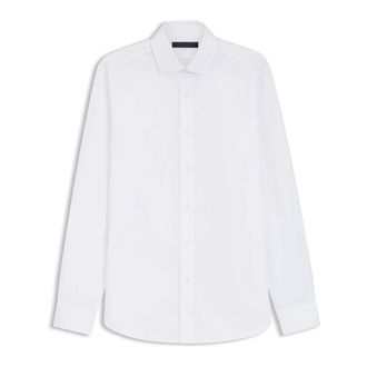 HUGO BOSS Lang&auml;rmeliges Baumwollhemd - - Shirts - Herren - Wei&szlig; - XL