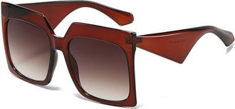 Generic Lunettes De Soleil Carr&eacute;es &Agrave; Monture Large For Hommes Et Femmes, Id&eacute;ales For Les Vacances En Plein Air(Brown)