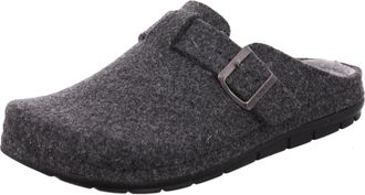 Rohde Herren Pantoffel aus recyceltem Softfilz Riemen mit Schnalle Rodigo-H 6747, Gr&ouml;&szlig;e:42 EU, Farbe:Grau