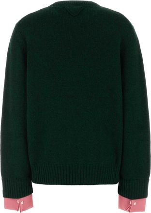 Prada Neck Sweater - Green