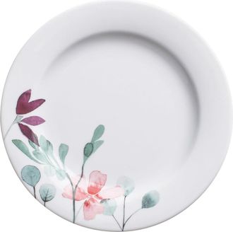 Kahla Pronto Heyday Brunch-Teller 23 cm | weißer Frühstücksteller mit Blumendekor
