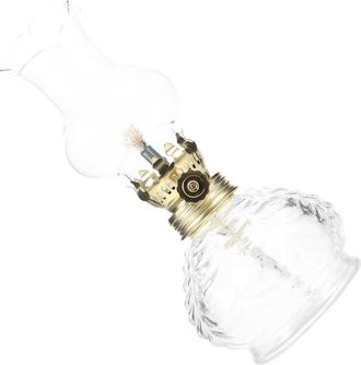 BESPORTBLE Vintage Glas &Ouml;llampe Dickwandig Hitzebest&auml;ndig mit Docht Dekorative Petroleumlampe f&uuml;r Wohnzimmer Schlafzimmer Tischdeko