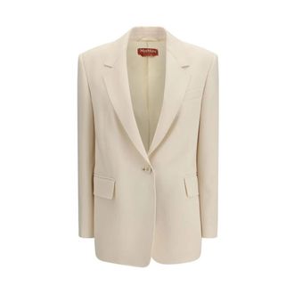 Max Mara Klassischer Triacetat-Blazer - - Jackets - Damen - Beige - S