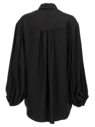 Khaite Womens Black Cupro Blouse