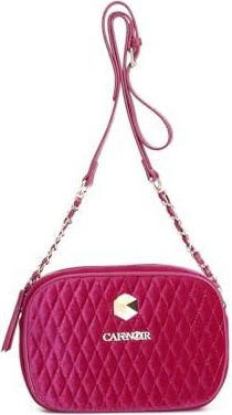 Caf&egrave;noir Sac Pour Appareil Photo En Velours Matelass&eacute; Avec Accessoires Hexagonaux, Pour Femme, Couleur Rose, Taille Taille Unique