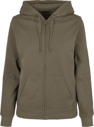 Build Your Brand Sweat à Capuche zippé Basique pour Femme Sweatshirt, Olive, XL