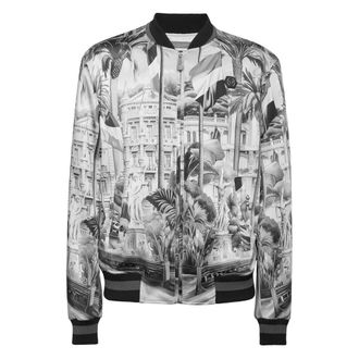 Philipp Plein Satin Bomber Cote dAzur - - Jackets - Herren - Schwarzk - M