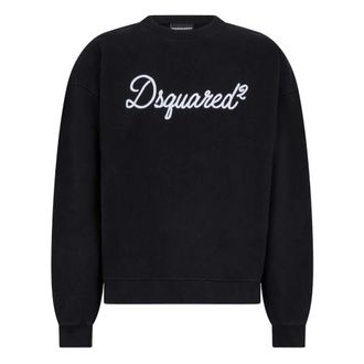 Dsquared2 D2 Signature Relax Fit Rundhalspullover - - Sweatshirts & Hoodies - Herren - Schwarzk - L