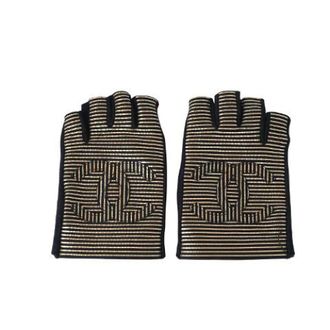 Chanel Pre-owned Gants sans doigts - Collection Paris New York - Femme - Pre-owned - Noir - Taille: ONE Size