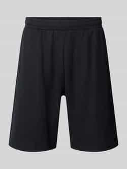 Review Straight Fit Sweatshorts mit Strukturmuster