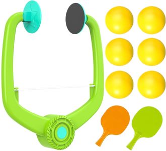 Generic Tür piing Pong Spiel Über Der Tür, Hängender Tischtennis Trainer Kinder Set, Verstellbarer Hängendes Tischtennis Mit 2 Schläger Und 6 Bälle, piing Pon