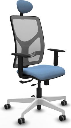 Piqueras y Crespo Sch&ouml;ner Schreibtischstuhl mit 1D-Armlehnen, h&ouml;henverstellbarer Lendenwirbelst&uuml;tze und festem Kopfteil, ausgestattet mit Syncro/Traslack und Schneidesc