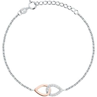 Cleor Bracelet en argent 925/1000 et zircon
