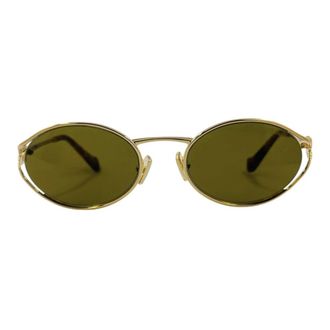 Miu Miu Ovale Sonnenbrille - - Accessories - Damen - Gelb - ONE SIZE