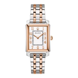 Bulova Sutton Rechteckige Armbanduhr - - Accessories - Damen - Wei&szlig; - ONE SIZE