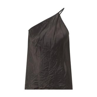 Rick Owens One Shoulder Slip Top - - Tops - Damen - Braun - S