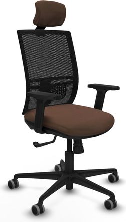 Piqueras y Crespo Arbeitsstuhl mit Rollen Yunquera mit 2D-Armen, h&ouml;henverstellbarer Lendenwirbelst&uuml;tze und h&ouml;henverstellbarem Kopfteil, ausgestattet mit 4 Positionen, S