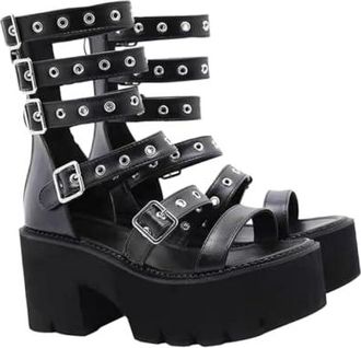 BESPORTBLE Sandales Femmes &Eacute;paisses &agrave; Talon PU Respirant Confortables et R&eacute;sistantes pour Chic