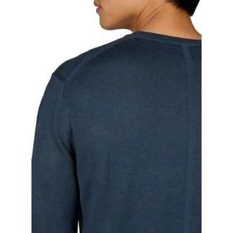 Calvin Klein Pull droit col rond en lin m&eacute;lang&eacute;