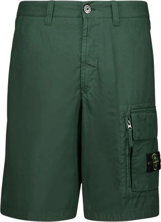 Stone Island Homme, Shorts, Vert, Taille: W30 Cotton Bermuda Cargo Shorts