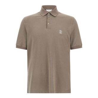Brunello Cucinelli Piqu&eacute;-Polohemd - - Tops - Herren - Beige - S