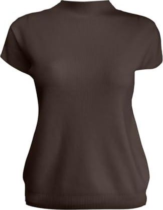 Generic Femme Tee Shirt Grande Taille D&eacute;contract&eacute; Imprim&eacute; T-Shirt Top Manche Courte D&eacute;t&eacute; Amples Basique Tshirt Sport Chic Col en Rond Haut Tunique &Agrave; Manches C